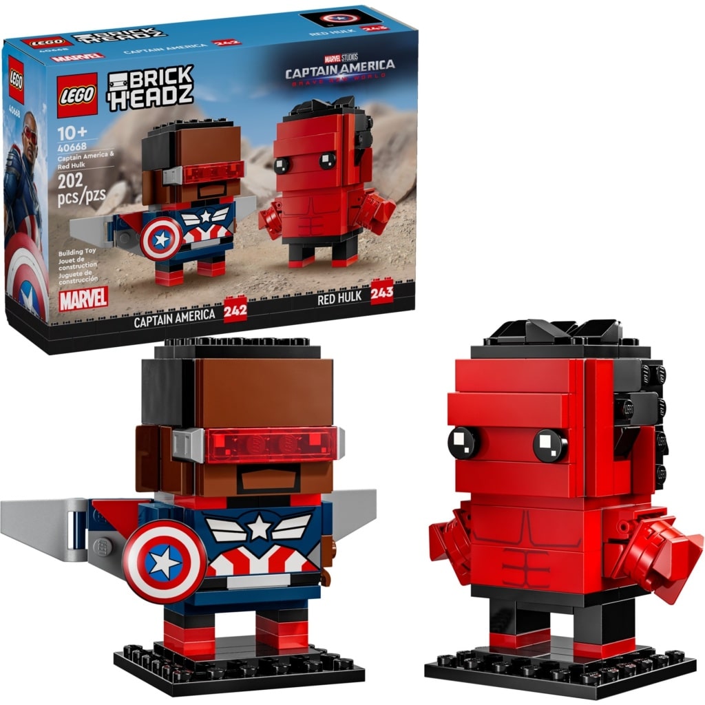 LEGO 40668 BrickHeadz Captain America & Red Hulk